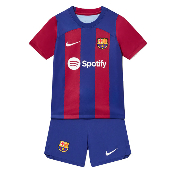 Barcelona Home Jersey Kids Kit 23-24 - KICKOFFSHOPPER
