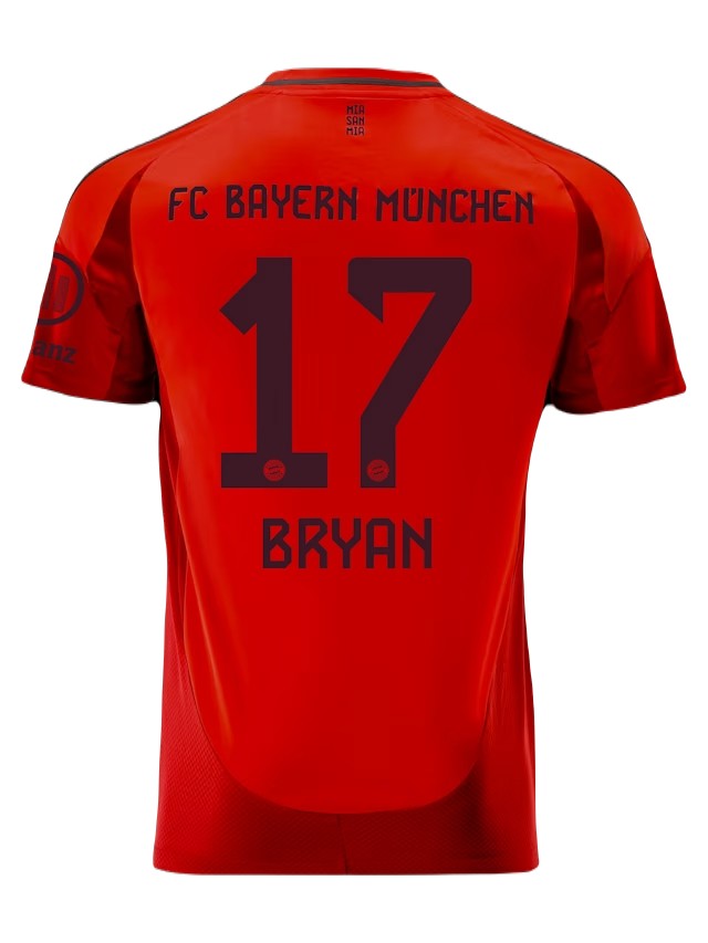 Bayern Munich Bryan 17 Home Jersey 24-25 - KICKOFFSHOPPER