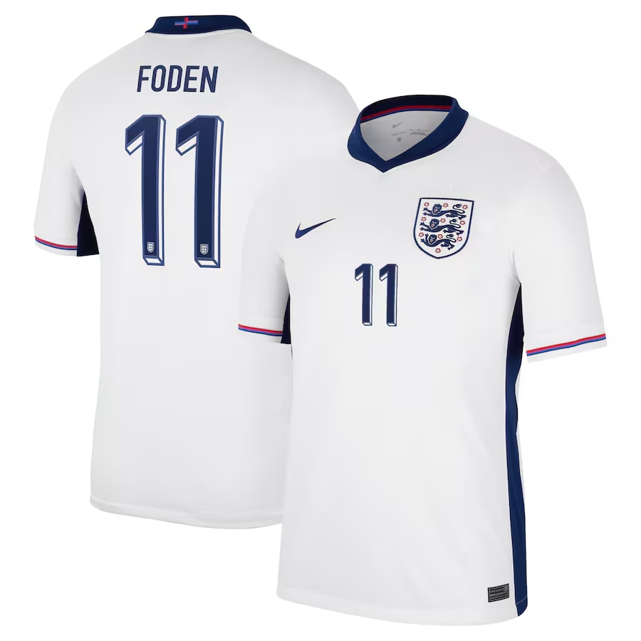 England Foden 11 Home Jersey 2024 - KICKOFFSHOPPER